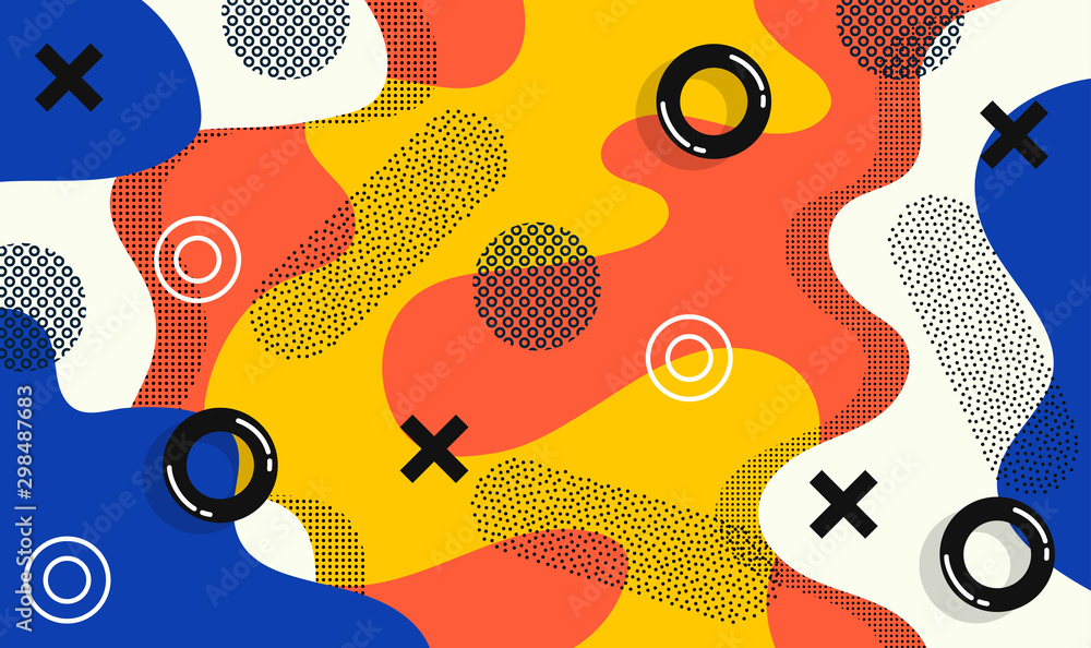 Mega set of memphis design elements, template for your project. Big ...