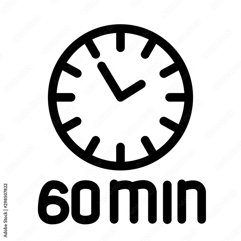 timer 60 minutes vector illustration isolated Stock Photo | Adobe Stock