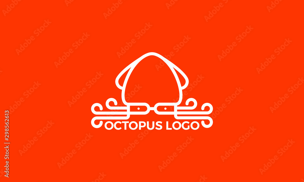 Octopus Logo Design. Minimalist Logo for Food, restaurant, cafe ...