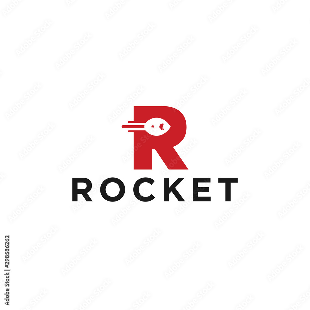 Rocket Logo In the letter R a rocket logo design inspiration - vector ...