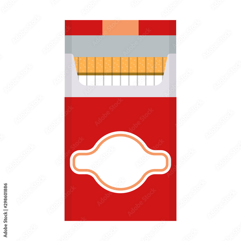 Cigarette box vector icon cardboard package. Carton design tobacco ...