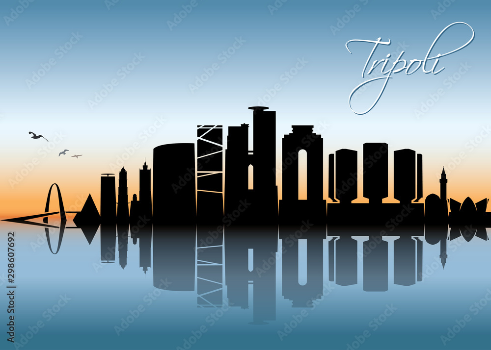 Tripoli skyline - Libya - vector illustration Stock Vector | Adobe Stock