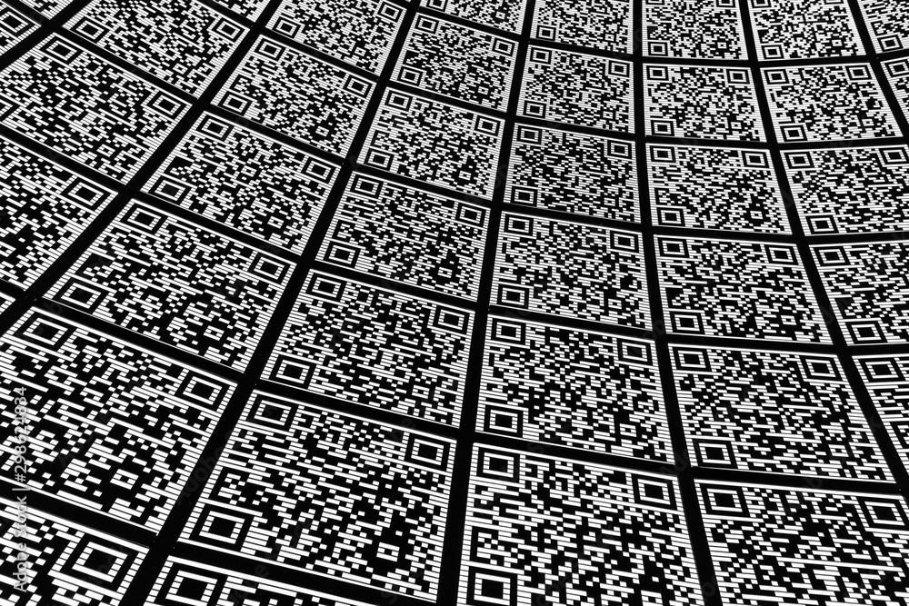 Abstract QR code background (abbreviated from Quick Response code ...