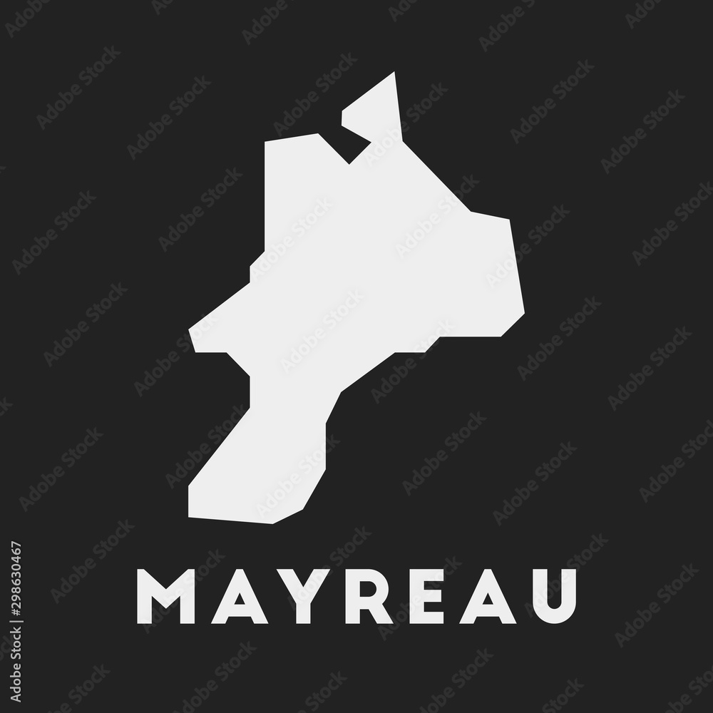 Mayreau icon. Island map on dark background. Stylish Mayreau map with ...