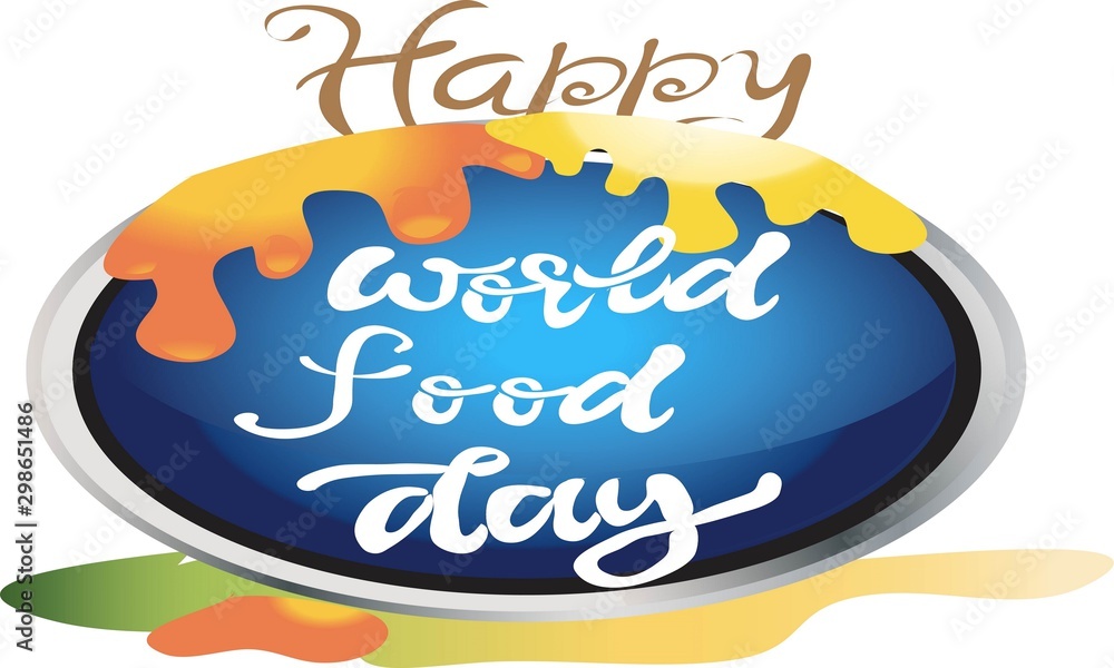 Happy World Food Day Sign Stock Vector | Adobe Stock
