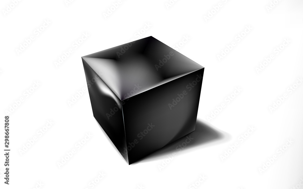 Cube Box Template Vector