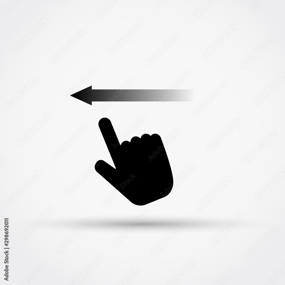 Screen swipe left vector illustration Stock Vector | Adobe Stock