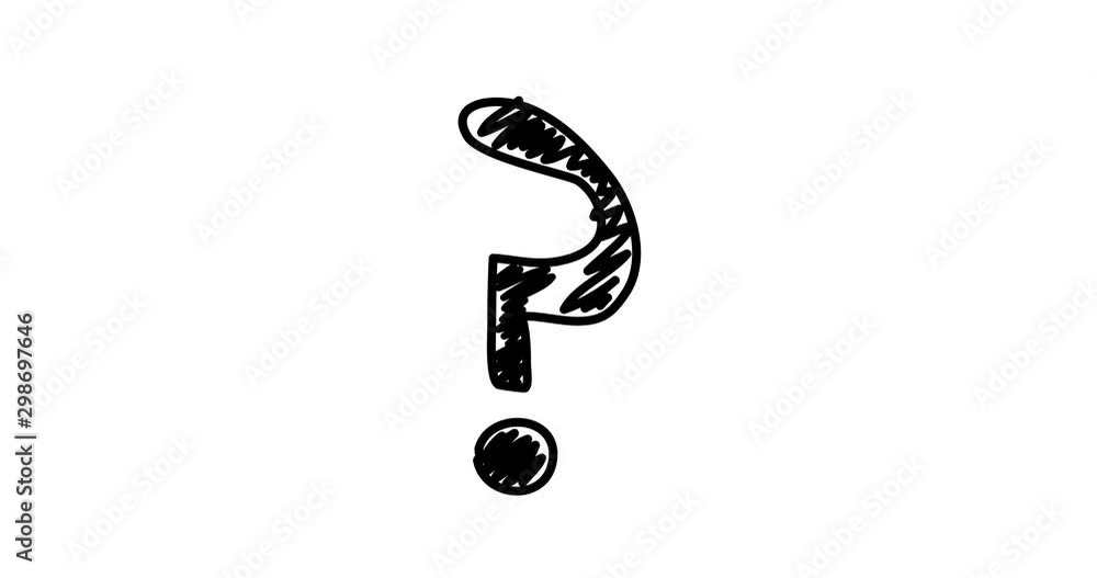 Question mark, 2d, micro animation, cartoon, illustration, clip art ...
