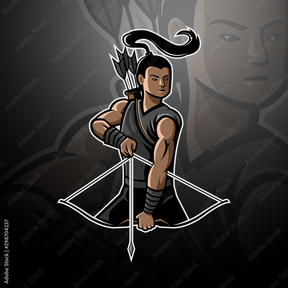 Archer logo esport Stock Vector | Adobe Stock