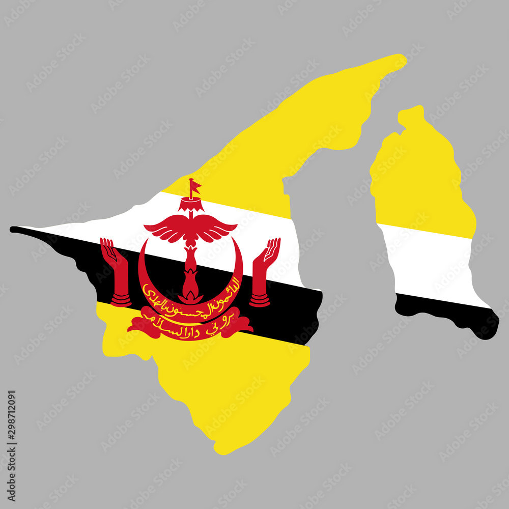 Brunei Map Flag Vector Vector illustration eps 10 Stock Vector | Adobe ...