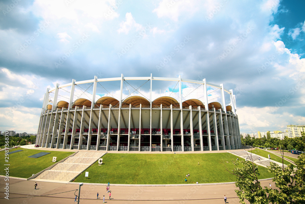 Overview of the building of National Arena Stadium. Stock Photo | Adobe ...
