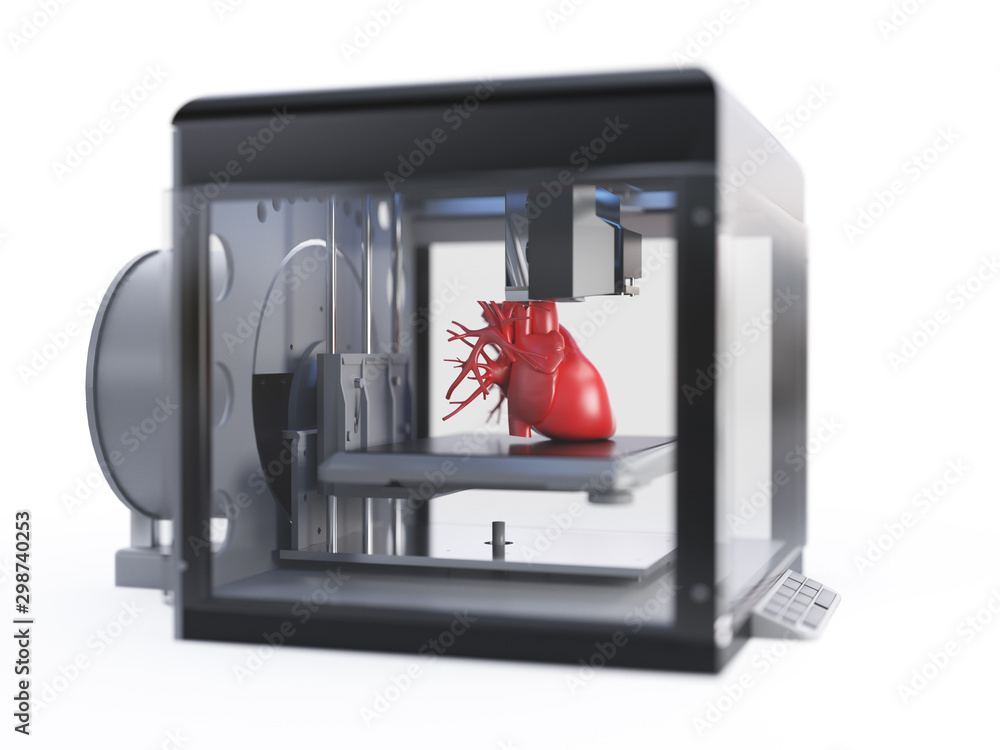 3d rendered medically accurate illustration of a 3d printer printing a ...