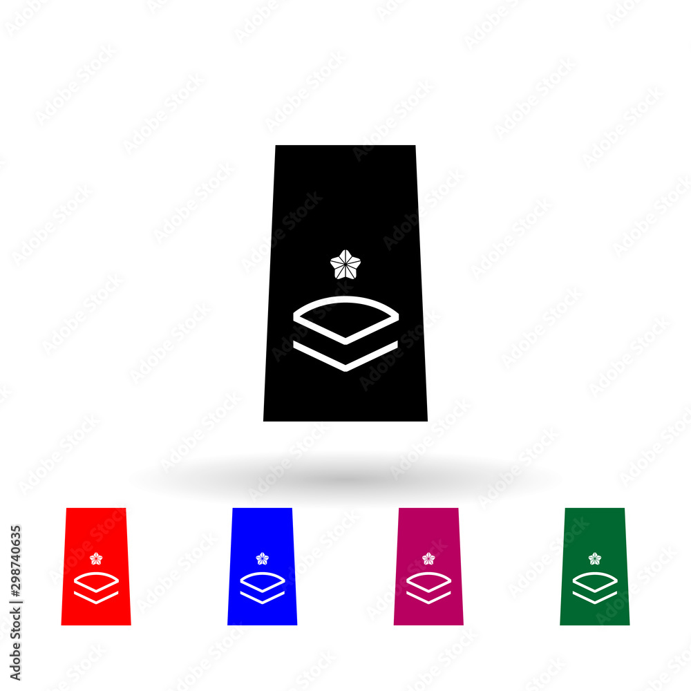 Japan petty officer 2nd class military ranks and insignia multi color ...