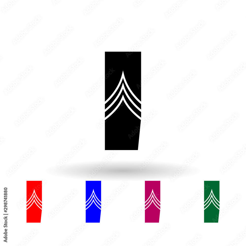 French sergeant major military ranks and insignia multi color icon ...