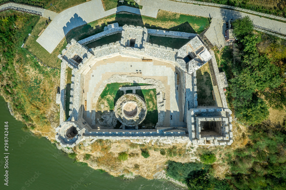Aerial panorama view of newly restored Ram castle former Turkish ...