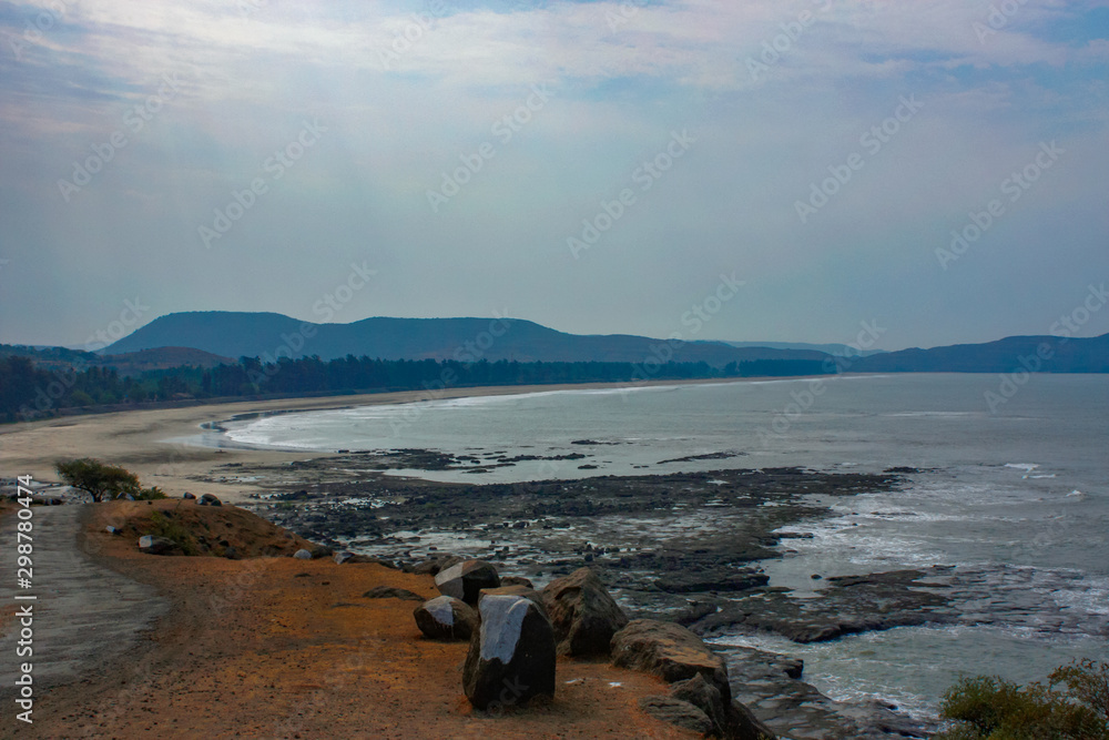 Arabian Sea view from NH7 Konkan, Maharashtra, India Stock Photo ...