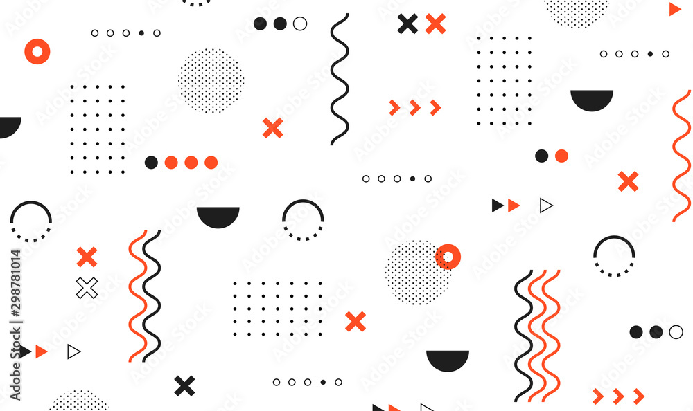 Mega set of memphis design elements, template for your project. Big ...