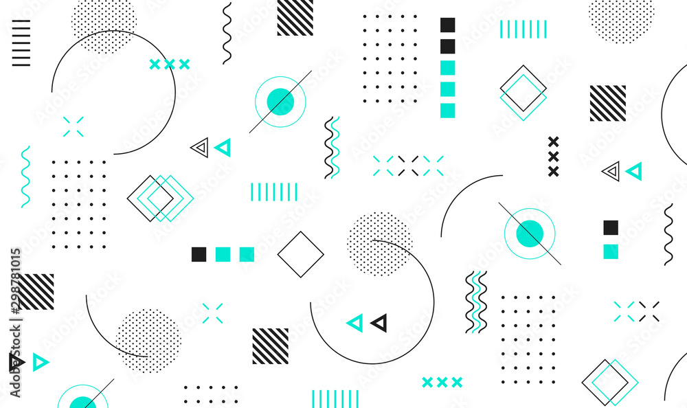 Mega set of memphis design elements, template for your project. Big ...