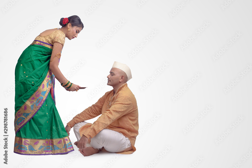 Performing a Pooja - Image Stock Photo | Adobe Stock