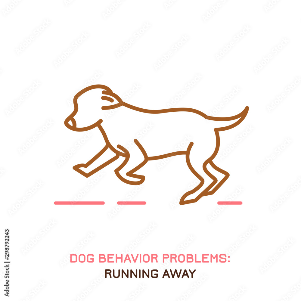 Dog Behavior Problem Icon Stock Vector | Adobe Stock