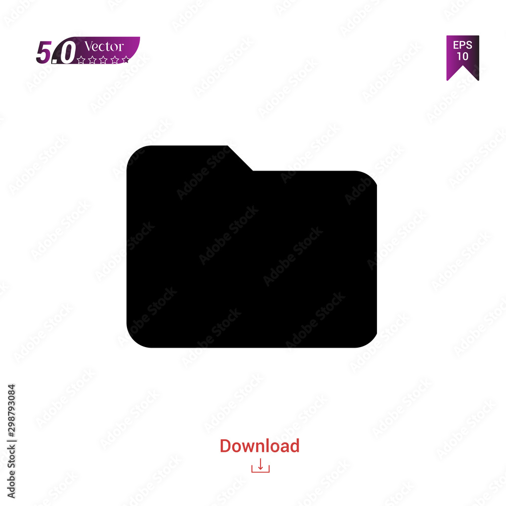 Outline Black folder icon. folder icon vector isolated on white background. Graphic design ...