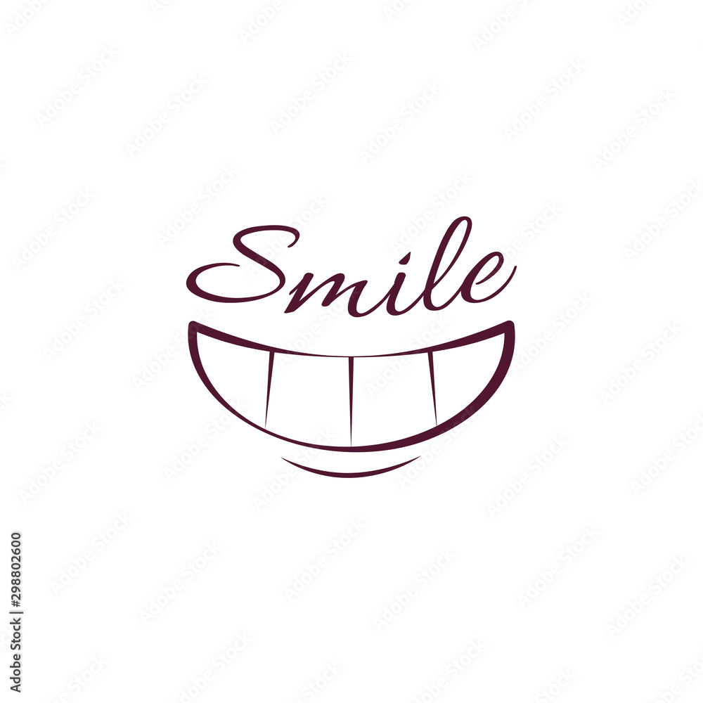 Smile icon template design. Smiling emoticon vector isolated logo ...