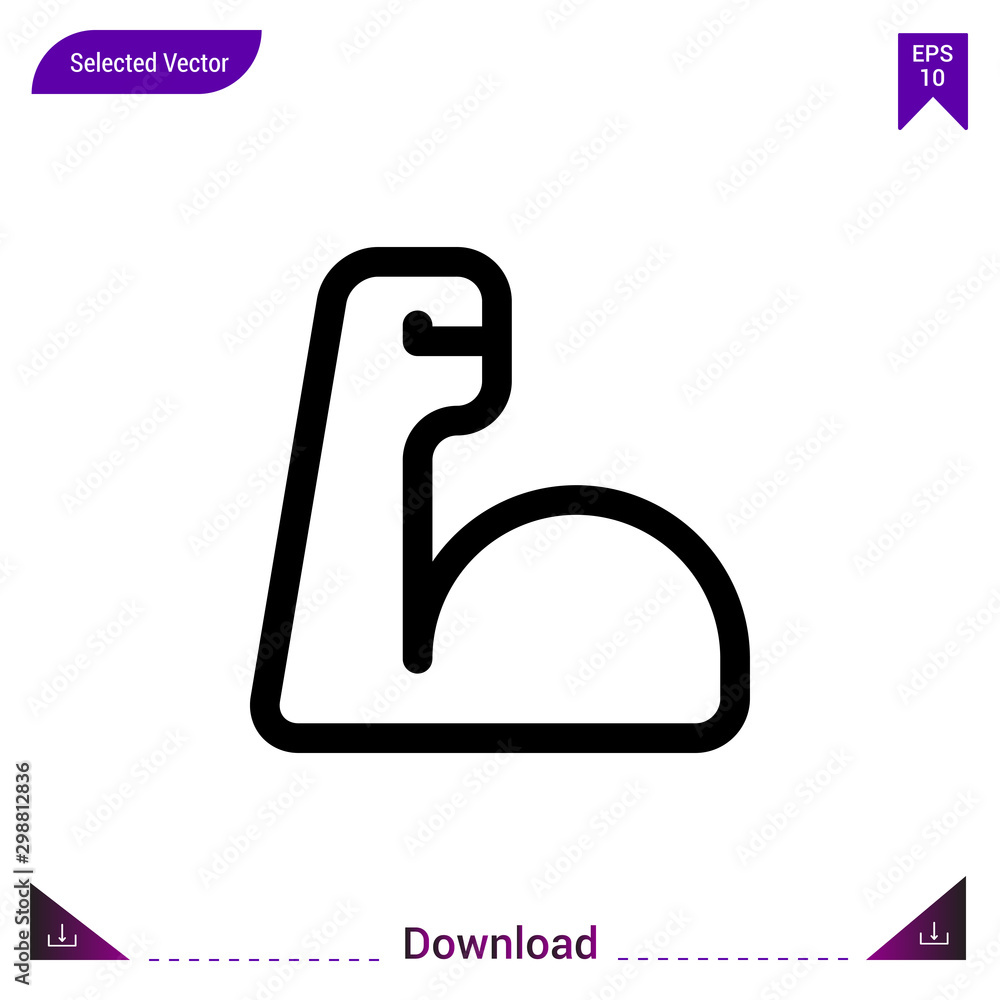 muscle icon vector . Best modern, simple, isolated, application ...