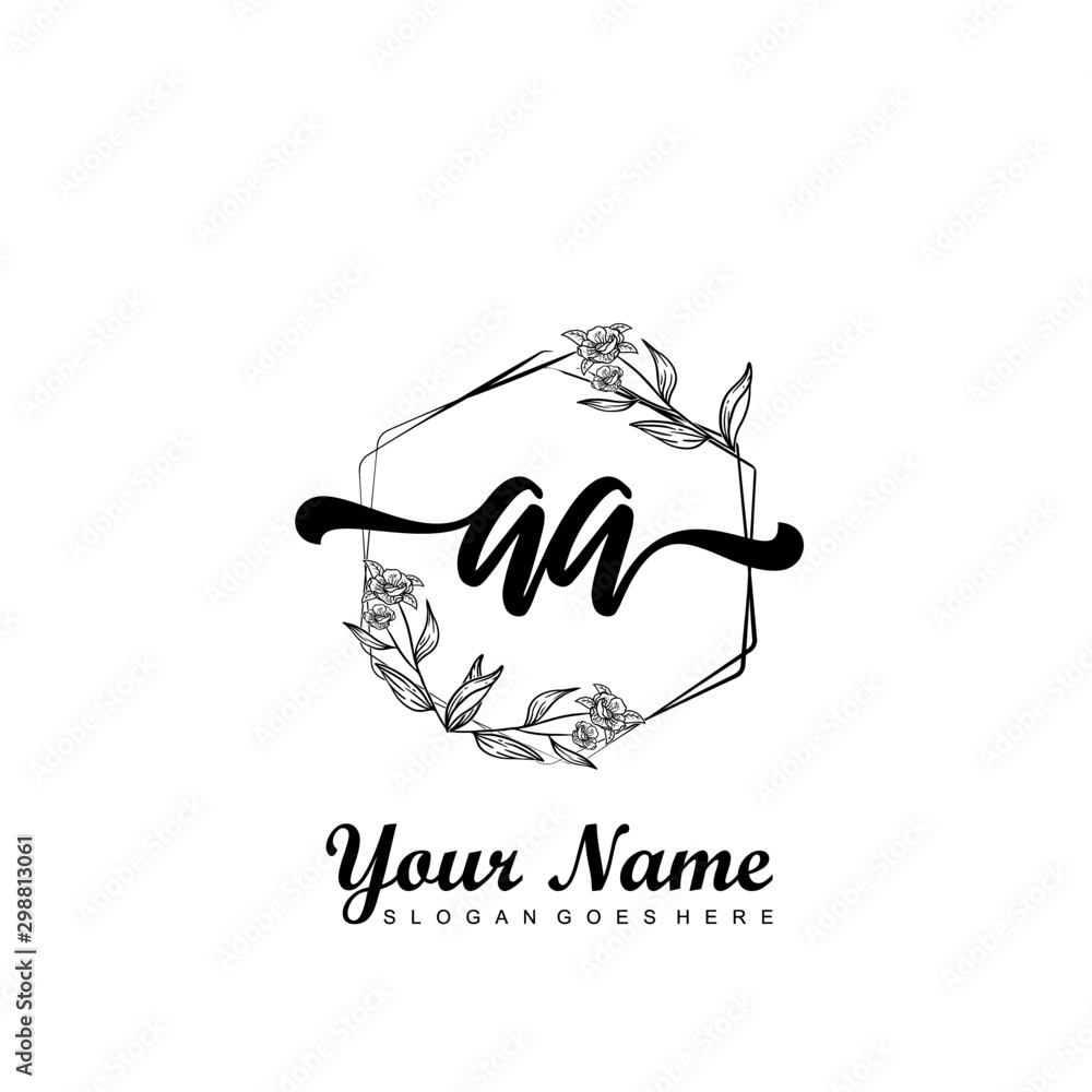 Aa Wedding Logo Design