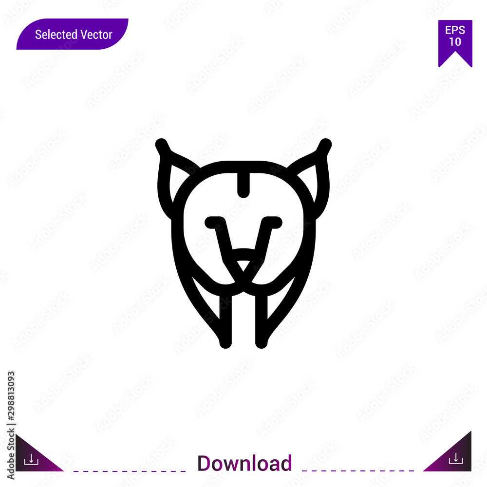 lynx icon vector . Best modern, simple, isolated, application ,ecology ...