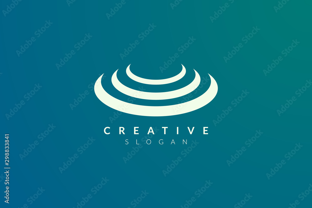 Stage logo design. Minimalist and modern vector illustration design ...