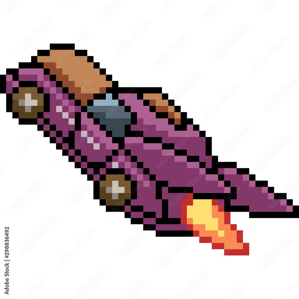 vector pixel art car jet Stock Vector | Adobe Stock