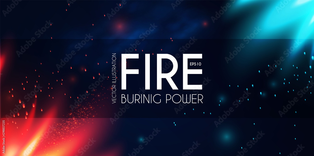 Burning fire abstract background. Flame power. Light effect. Screen ...