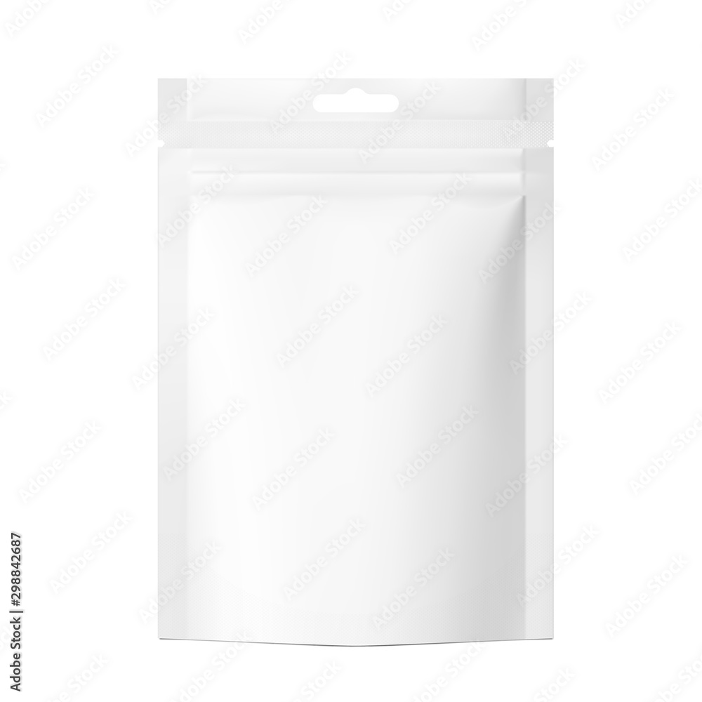 Realistic flow pack mockup. Vector illustration isolated on white ...