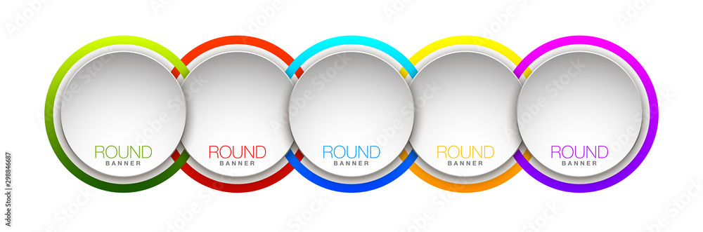 5 components chart make up something. Modern business circle ...