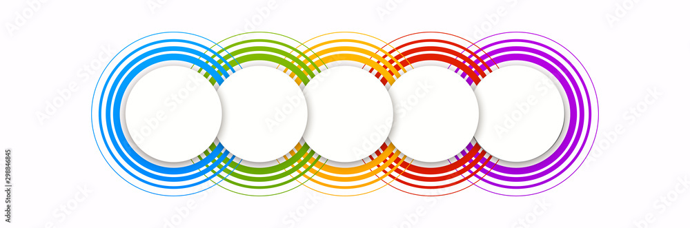 5 components chart make up something. Modern business circle ...