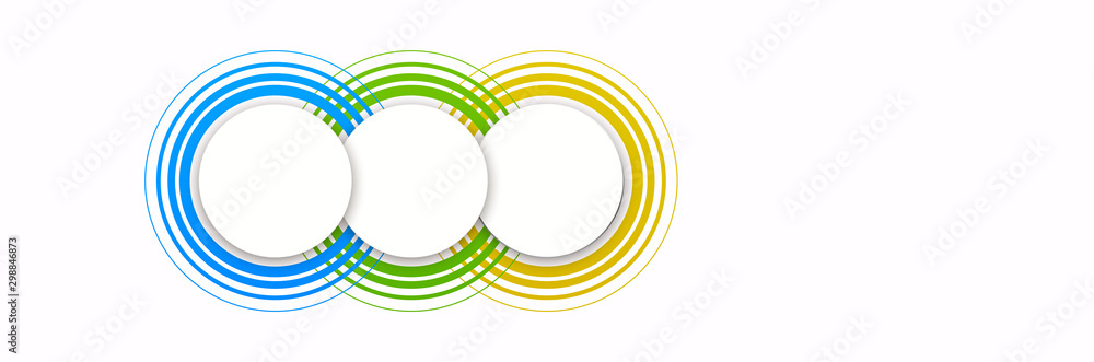 3 components chart make up something. Modern business circle ...