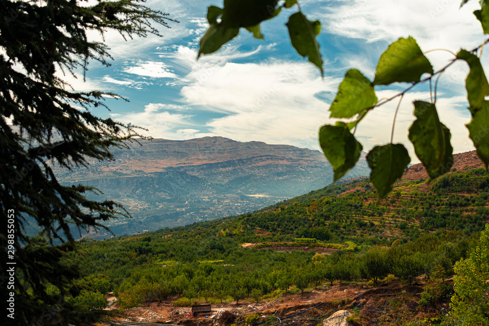 High mountain landscape in Lebanon at summer. The image captured from ...
