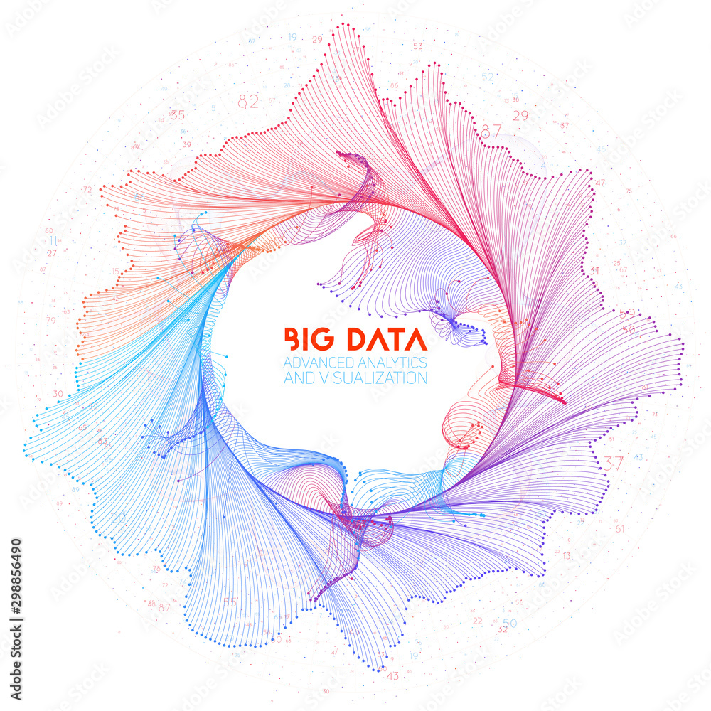 Vector abstract colorful big data information sorting visualization ...