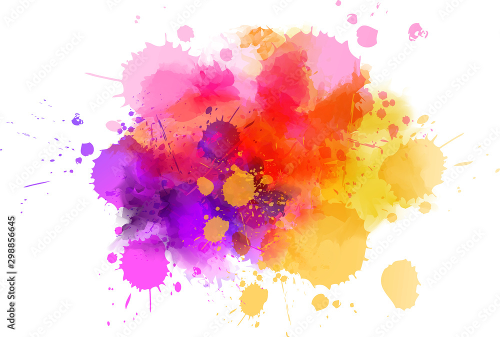 Multicolored splash watercolor blot Stock Vector | Adobe Stock