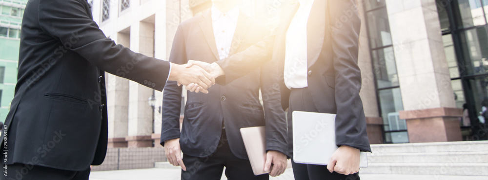 Business Shaking Hands Banner