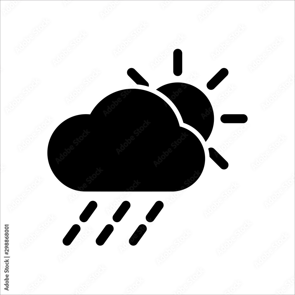 Rain icon. Symbol of Weather icon with trendy flat style icon for web ...