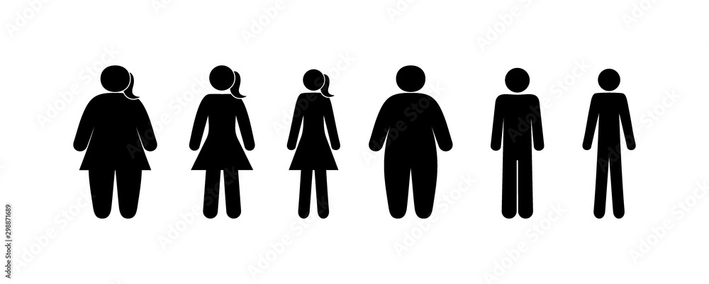 stick figure people icons, physique of man, illustration of man and ...