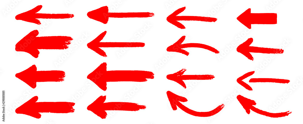 red grunge arrow vector. red grunge arrow brush.red grunge arrow paint ...