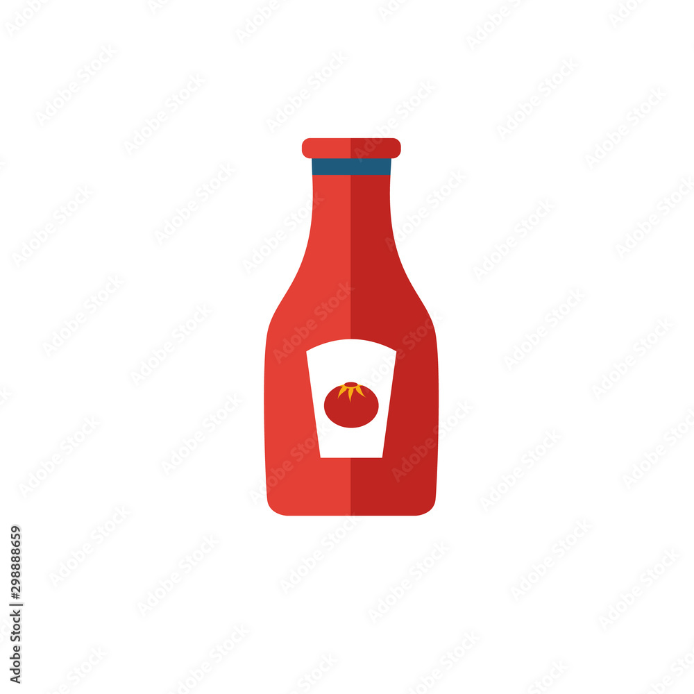 Ketchup icon. Simple flat element from fastfood collection. Creative ...