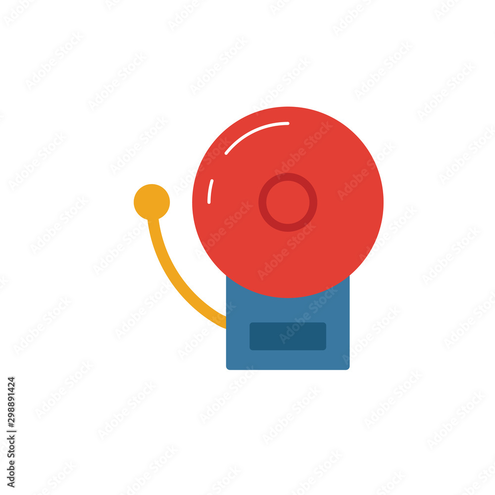 Fire Alarm icon. Simple flat element from fire safety collection ...