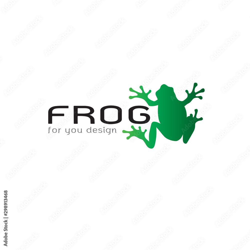 Vector of frog design on white background. Amphibian. Animal. Frog logo ...