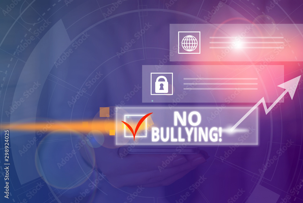 Foto de Conceptual hand writing showing No Bullying. Concept meaning ... Foto de Conceptual hand writing showing No Bullying. Concept meaning ...