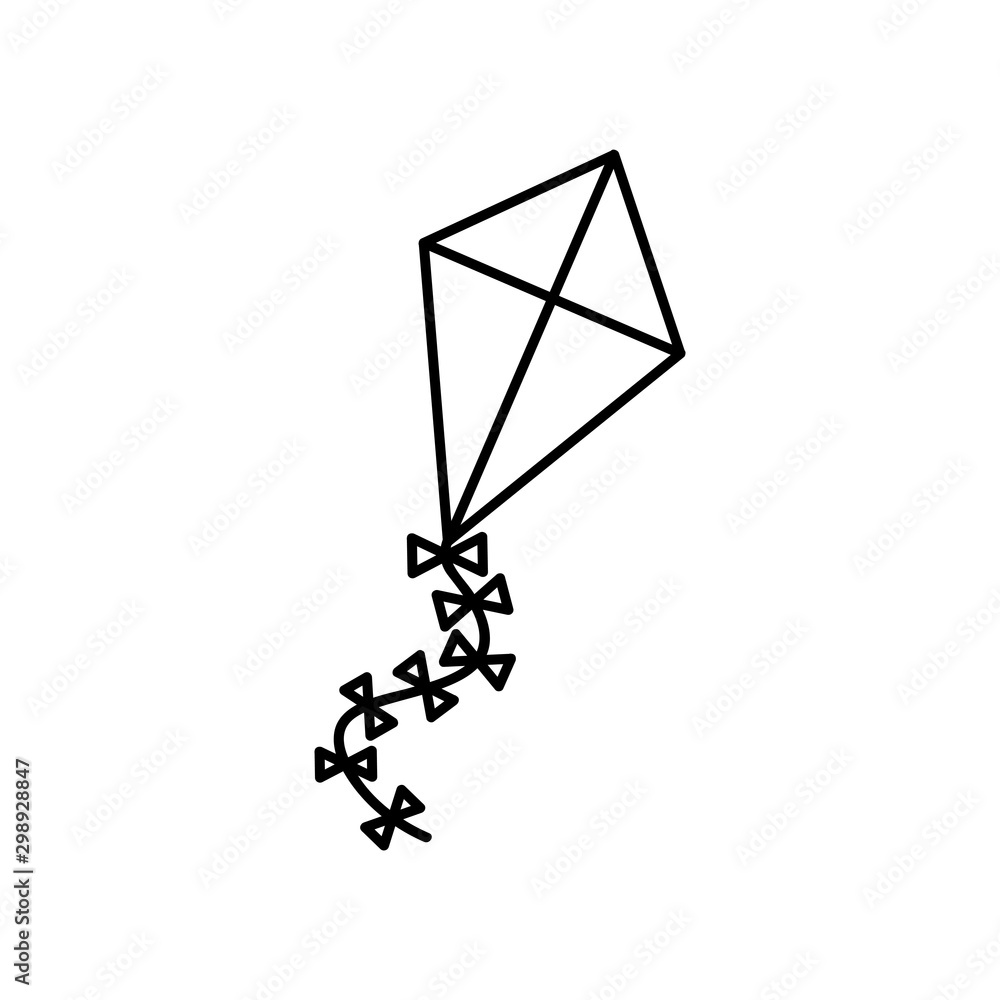 Kite Outline Clipart