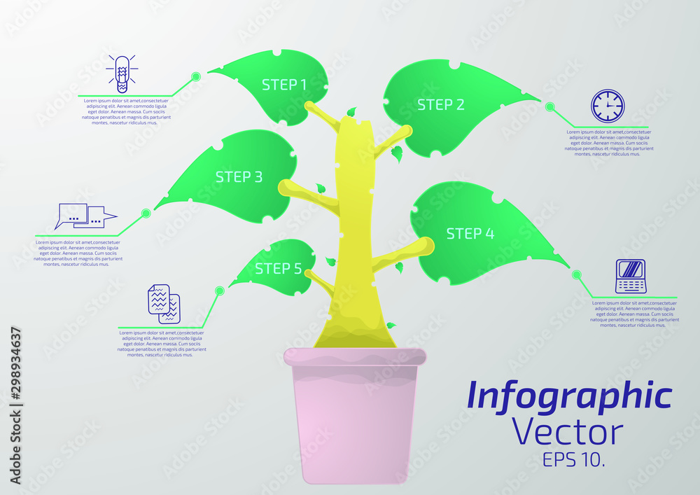 Creating graphs, diagrams with steps, selection of parts or processes ...