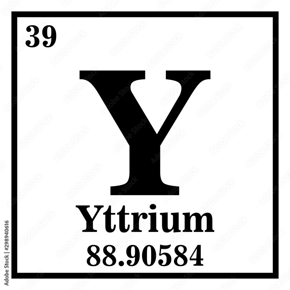 Yttrium Periodic Table of the Elements Vector illustration eps 10 Stock ...
